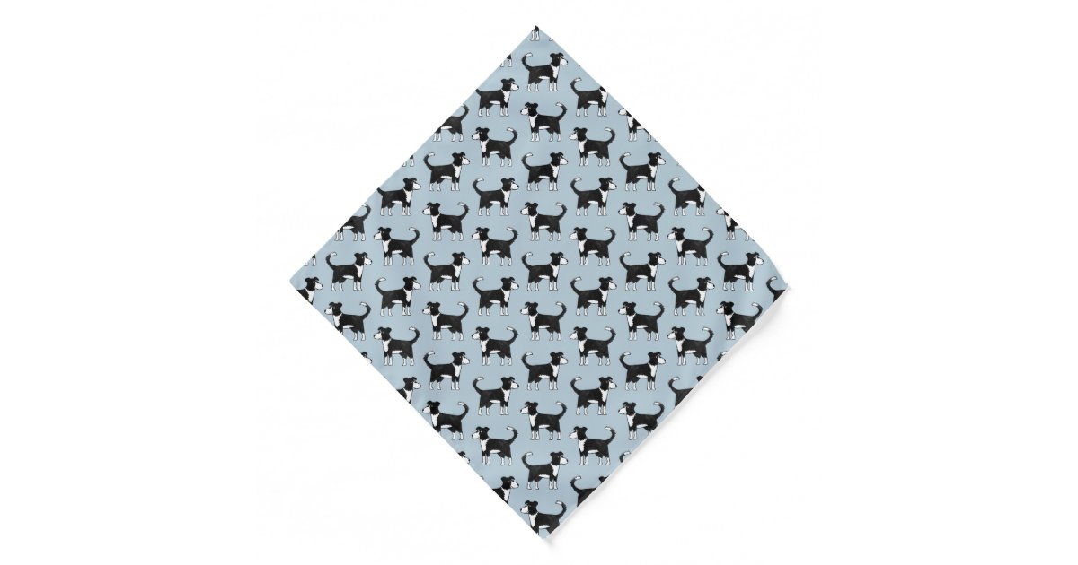 Cute Welsh Border Collie Sheepdog Pattern Bandana | Zazzle
