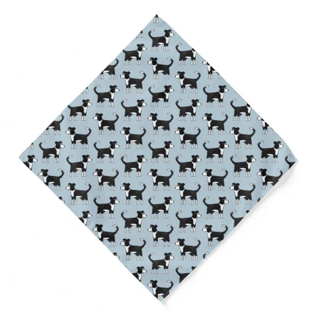Cute Welsh Border Collie Sheepdog Pattern Bandana | Zazzle