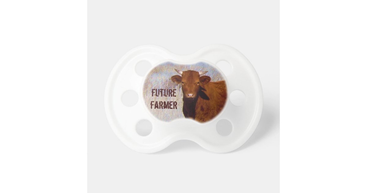 Cute Western Red Cows Cattle Farmer Pacifier | Zazzle