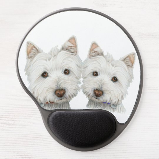 Cute Westie Dogs Gel Mouspad Gel Mouse Pad | Zazzle.com