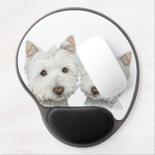 Cute Westie Dogs Gel Mouspad Gel Mouse Pad | Zazzle