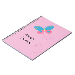 Cute Whimsical Butterfly Personalized Notebook | Zazzle