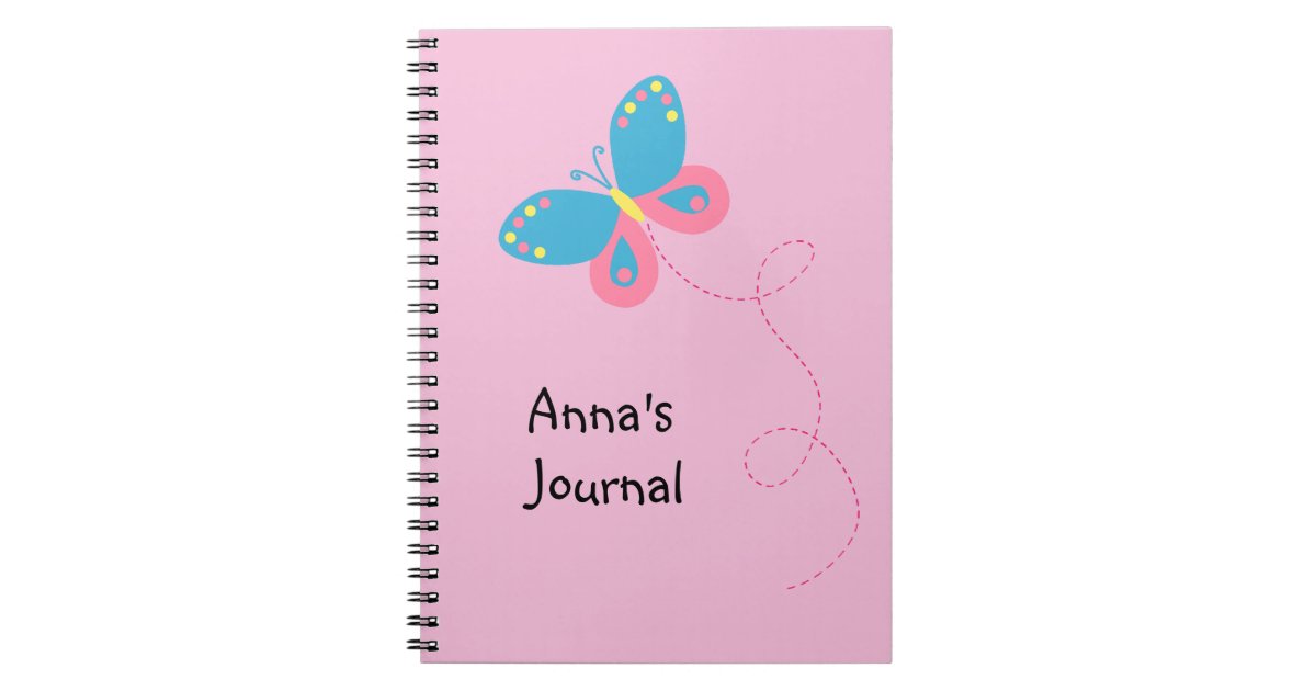 Cute Whimsical Butterfly Personalized Notebook | Zazzle