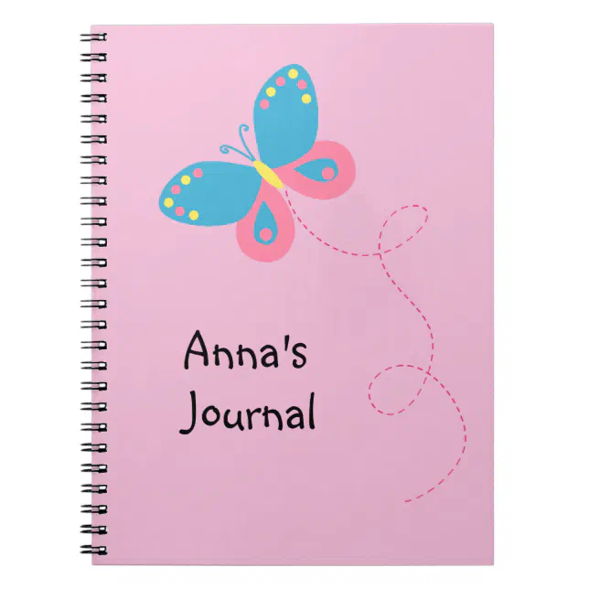 Cute Whimsical Butterfly Personalized Notebook | Zazzle
