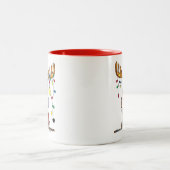 Cute Whimsical Christmas Moose Two-Tone Coffee Mug | Zazzle