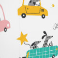 Cute Whimsical Dogs Cars Modern Kids Pattern Wallpaper | Zazzle
