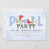 Cute Whimsical Fun Pool Party Summer QR Code Invitation | Zazzle