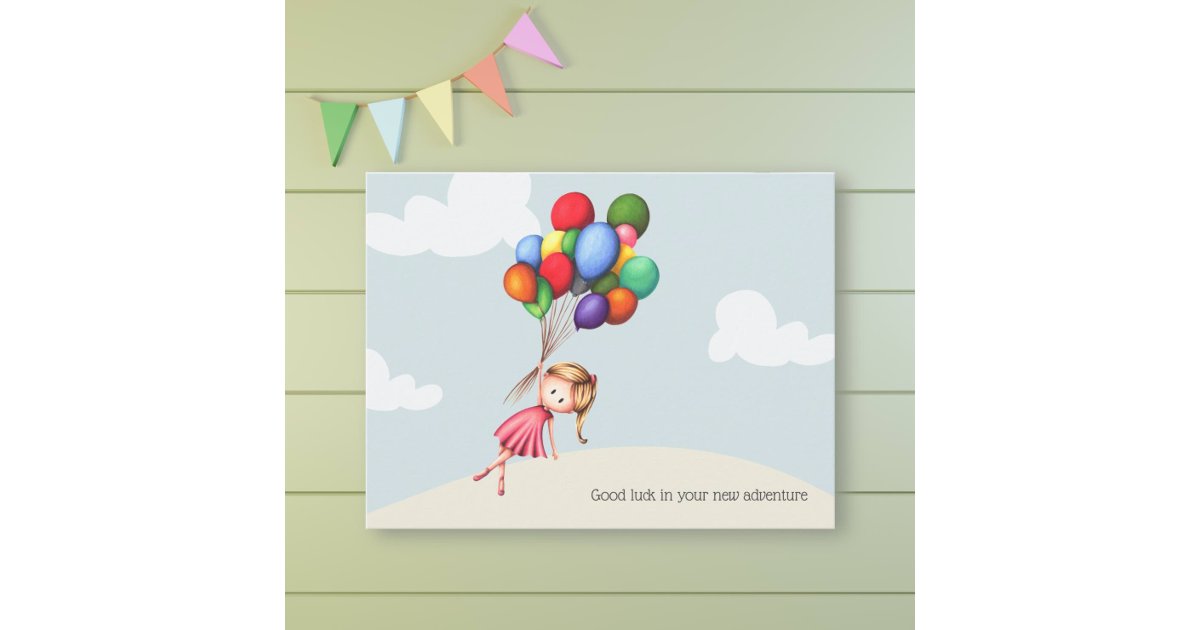 Cute Whimsical Good Luck Graduation Postcard | Zazzle