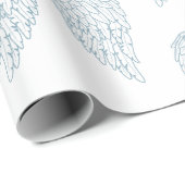 Cute White & Blue Angel Wings Wrapping Paper | Zazzle