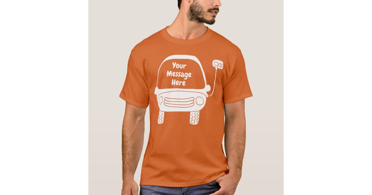 Cute White Electric Car Personalized T-Shirt | Zazzle
