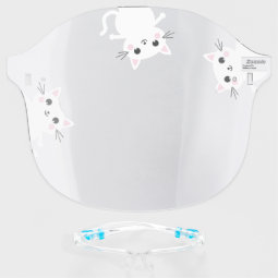 Cute White Kitty Cat Face Shield | Zazzle