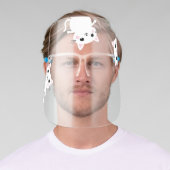 Cute White Kitty Cat Face Shield | Zazzle