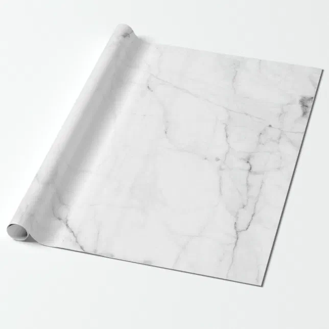 Cute White Marble Wrapping Paper, marble stone Wrapping Paper | Zazzle