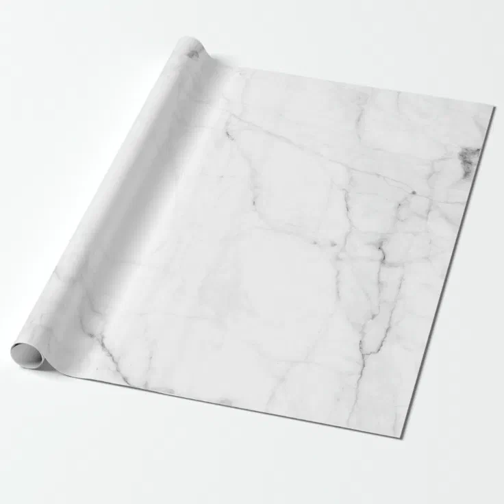 Cute White Marble Wrapping Paper, marble stone Wrapping Paper | Zazzle