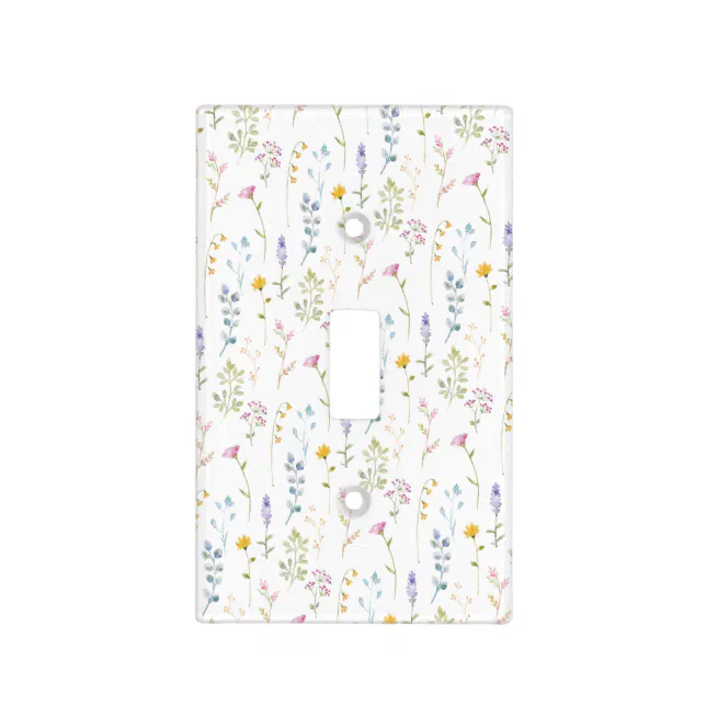 Cute Wildflower Pattern Light Switch Cover | Zazzle