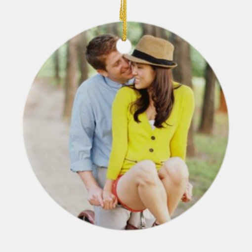 Cute Winking Rudolf Reindeer Photo Christmas Ceramic Ornament | Zazzle