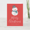 Cute Winter Friends Snowman Non-Photo Holiday Card | Zazzle