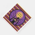 Cute Witch Kids Halloween Party Paper Napkins | Zazzle