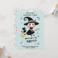 Cute witch with Halloween Pun party Invitation | Zazzle