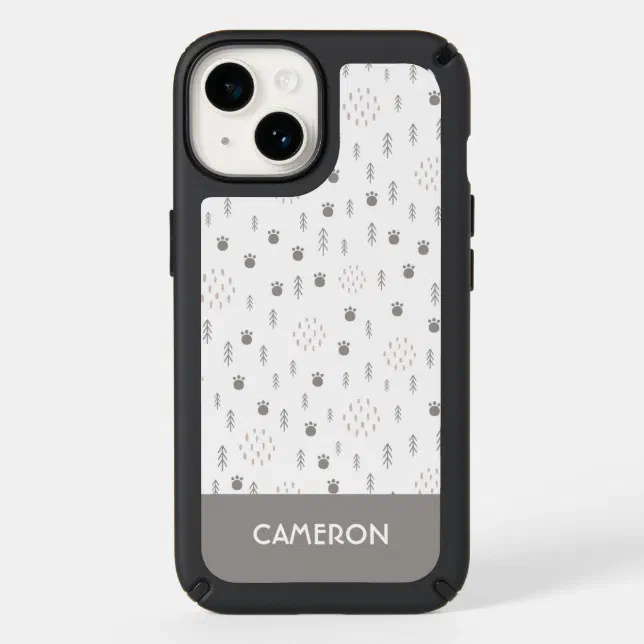 Cute Woodland Animal Track Pattern Speck iPhone Case | Zazzle