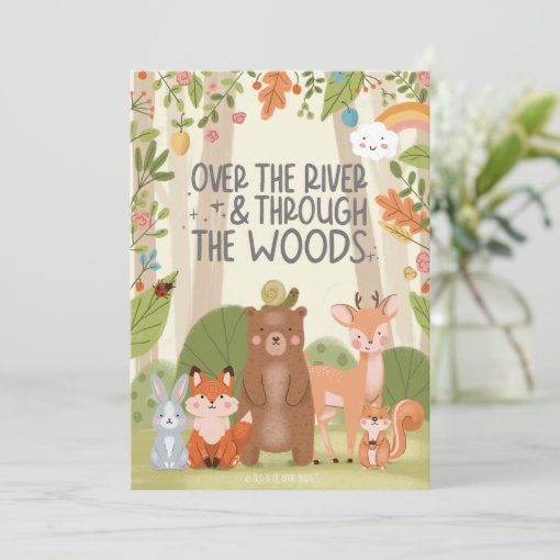 Cute Woodland Animals Nature Forest Birthday Party Invitation | Zazzle