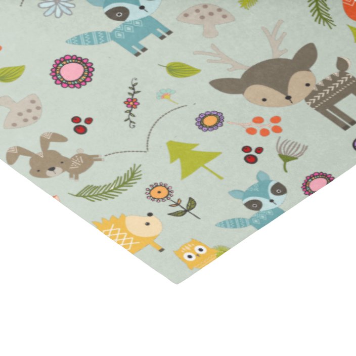 Cute Woodland Creatures Animal Pattern Tissue Paper | Zazzle