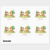 Cute Woodland Forest Animal For Kids Classic Round Sticker | Zazzle