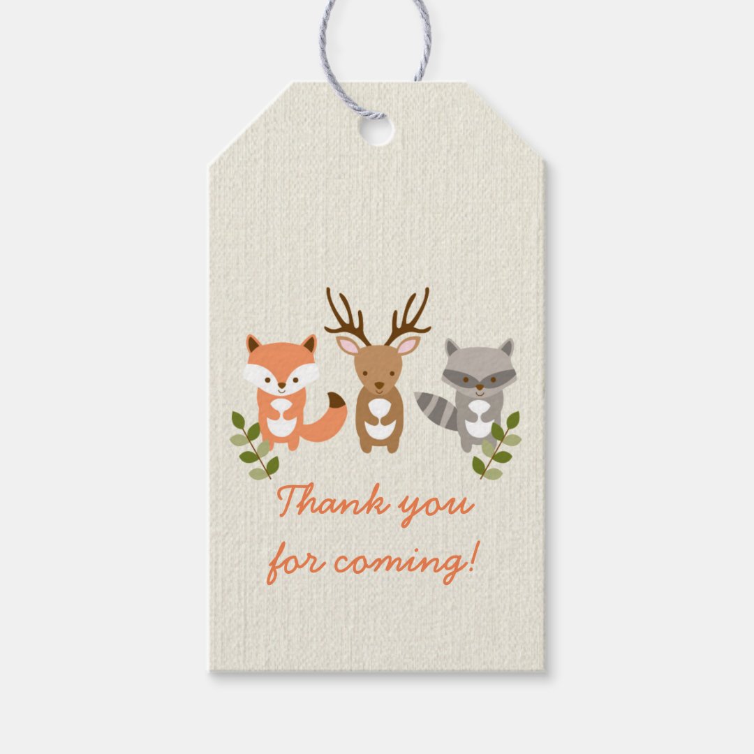 Cute Woodland Forest Animal Gift Tags | Zazzle