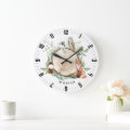 Cute Woodland Forest Animals Personalized Boy Name Large Clock | Zazzle