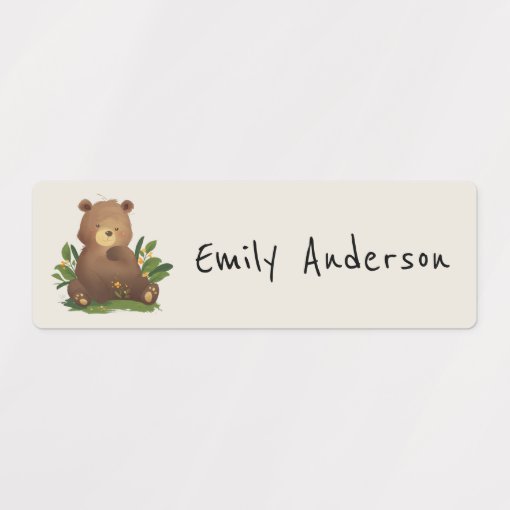Cute Woodland Forest Animals School Daycare Labels | Zazzle