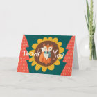 Woodland cute forest animals friends greenery thank you card | Zazzle.com