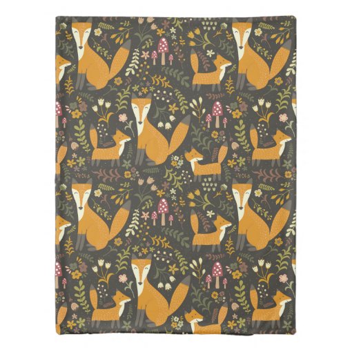 Cute Woodland Fox Pattern Bedroom or Nursery Duvet Cover | Zazzle
