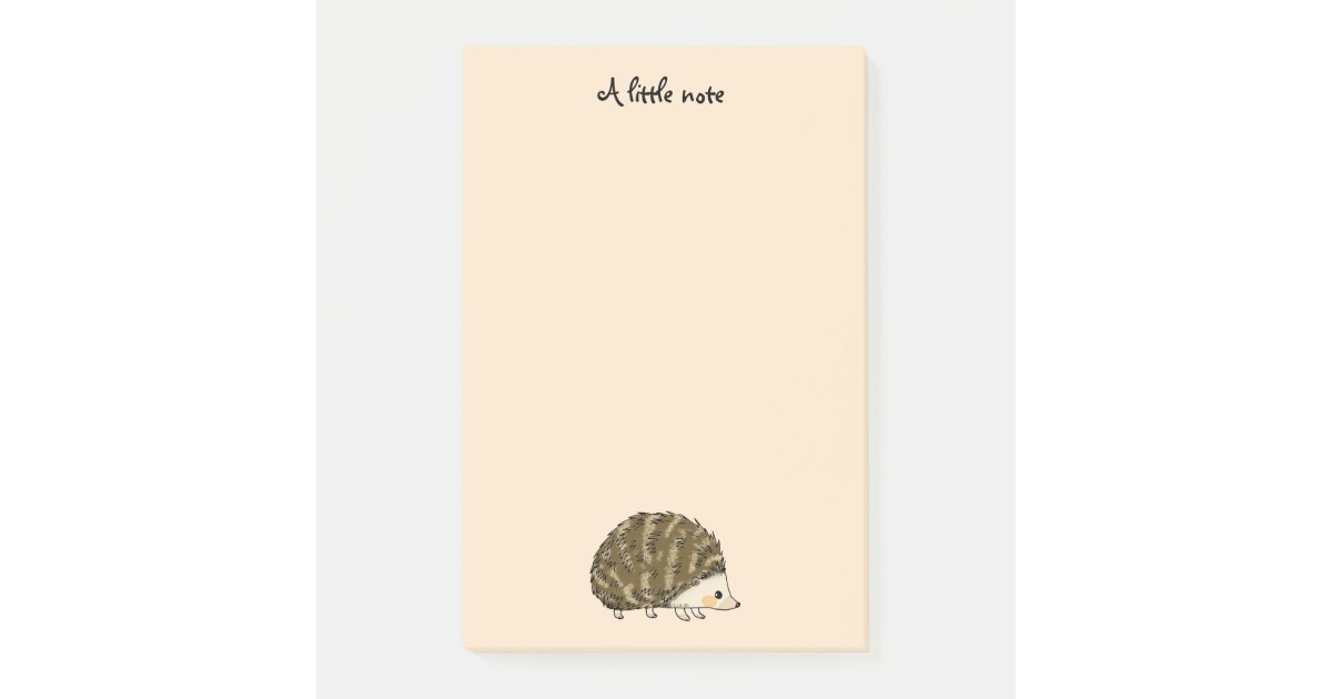 Cute Woodland Hedgehog Illustration Post-it Notes | Zazzle