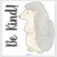 Cute Woodland Hedgehog Watercolor Be Kind Nursery Sticker | Zazzle