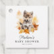 Cute Woodland Wolf Pup Fall Baby Shower Favor Tags | Zazzle