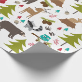 Cute Woodsy Woodland Animal Wrapping Paper | Zazzle