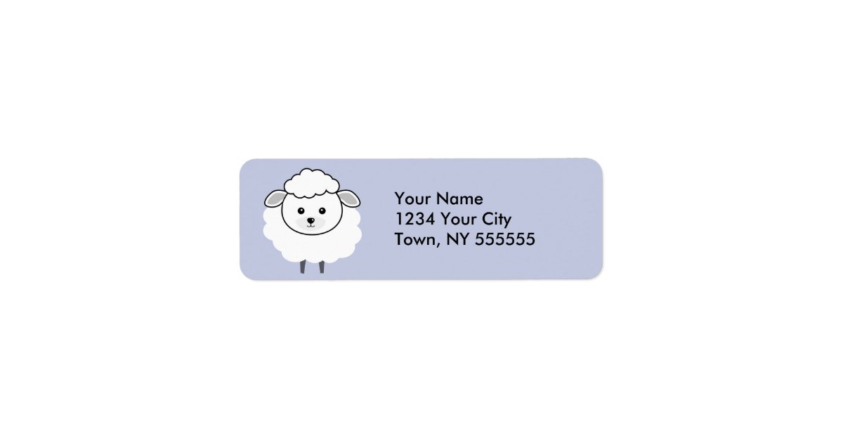 Cute Wooly Lamb Face Label | Zazzle