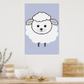 Cute Wooly Lamb Face Poster | Zazzle