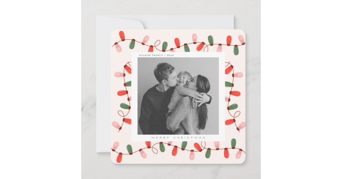 Cute Xmas Family Photo christmas holiday postcard | Zazzle