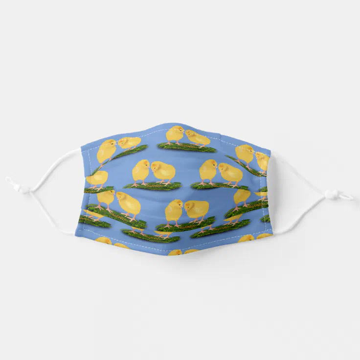 Cute Yellow Baby Chicks Adult Cloth Face Mask | Zazzle