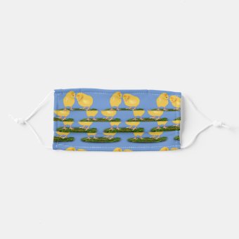 Cute Yellow Baby Chicks Adult Cloth Face Mask | Zazzle