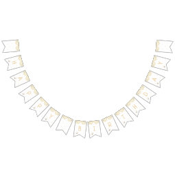 Cute Yellow Bee Honey First Bee-day Bunting Flags | Zazzle