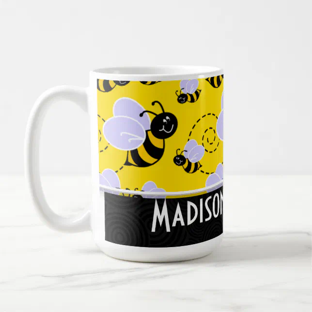 Cute Yellow & Black Bee Coffee Mug | Zazzle