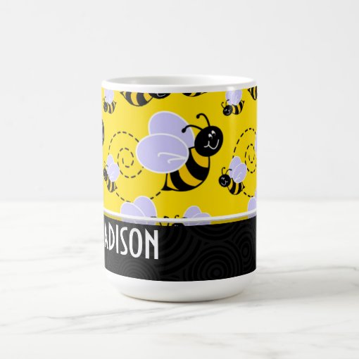 Cute Yellow & Black Bee Coffee Mug | Zazzle