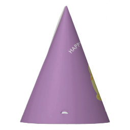 Cute Yellow Cat Kids Birthday Party Hat | Zazzle