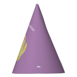 Cute Yellow Cat Kids Birthday Party Hat | Zazzle
