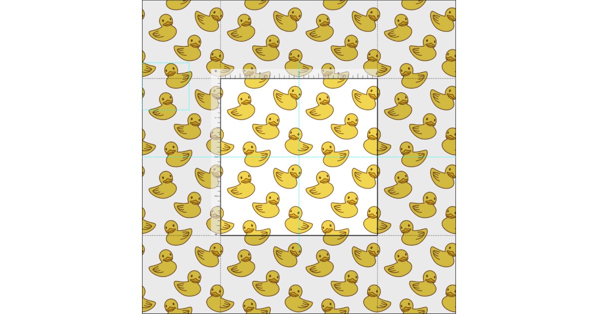 Cute Yellow Duck Baby Shower Ducky Pattern Fabric | Zazzle