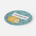 Cute Yellow Hedgehog Personalized Party Plates | Zazzle