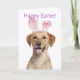 Cute Yellow Lab Easter Card | Zazzle