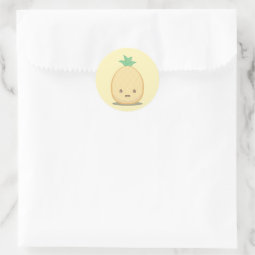 Cute Yellow Pineapple Sticker | Zazzle